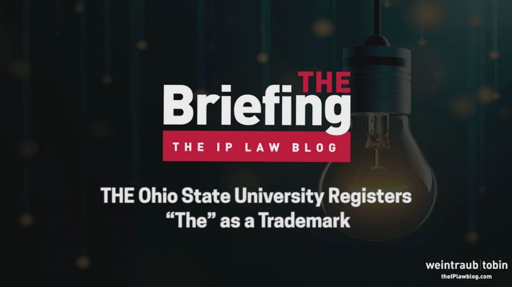 THE Ohio State University Registers “The” as a Trademark | The Briefing ...
